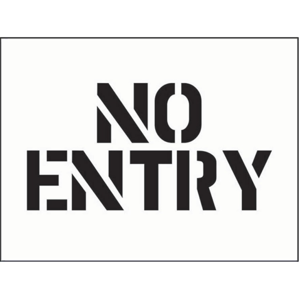 Stencil Kit - No Entry