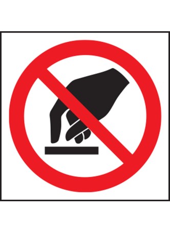 Roll of 100 Do Not Touch Labels - 50 x 50mm