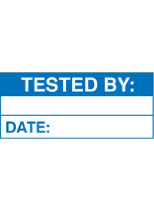 Roll of 100 Tested By Labels 50 x 20