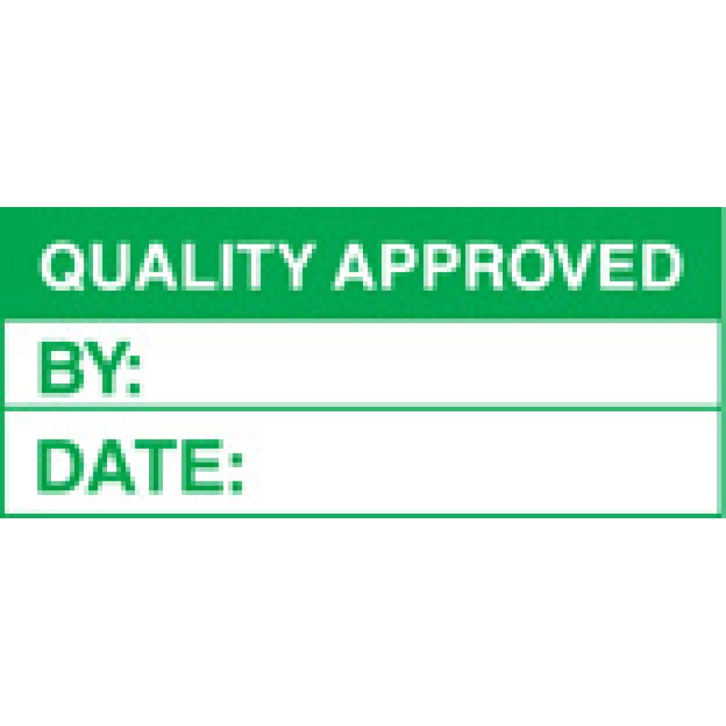 Roll of 100 Quality Approved Labels - 50 x 20mm
