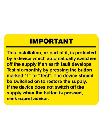RCD Test Labels