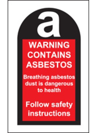 Roll of 100 Contains Asbestos Labels 27 x 50mm
