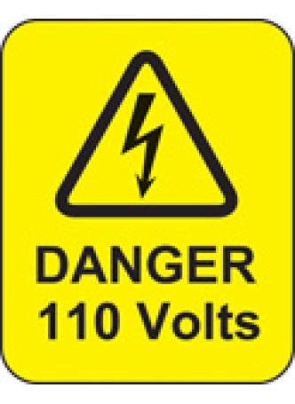 Danger - 110 Volts Labels