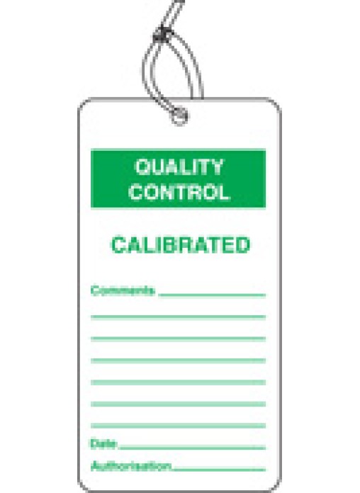 QC Tag - Calibrated (Pack of 10)