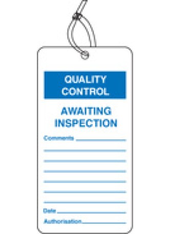 QC Tag - Awaiting Inspection (Pack of 10)