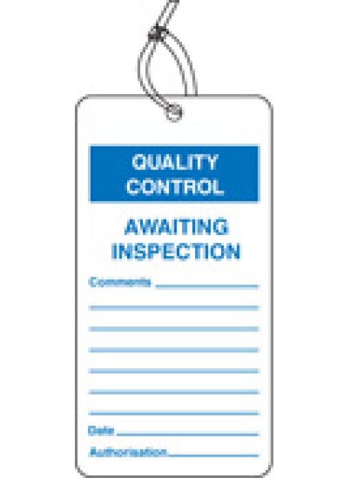 QC Tag - Awaiting Inspection (Pack of 10)