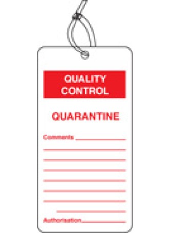 QC Tag - Quarantine (Pack of 10)
