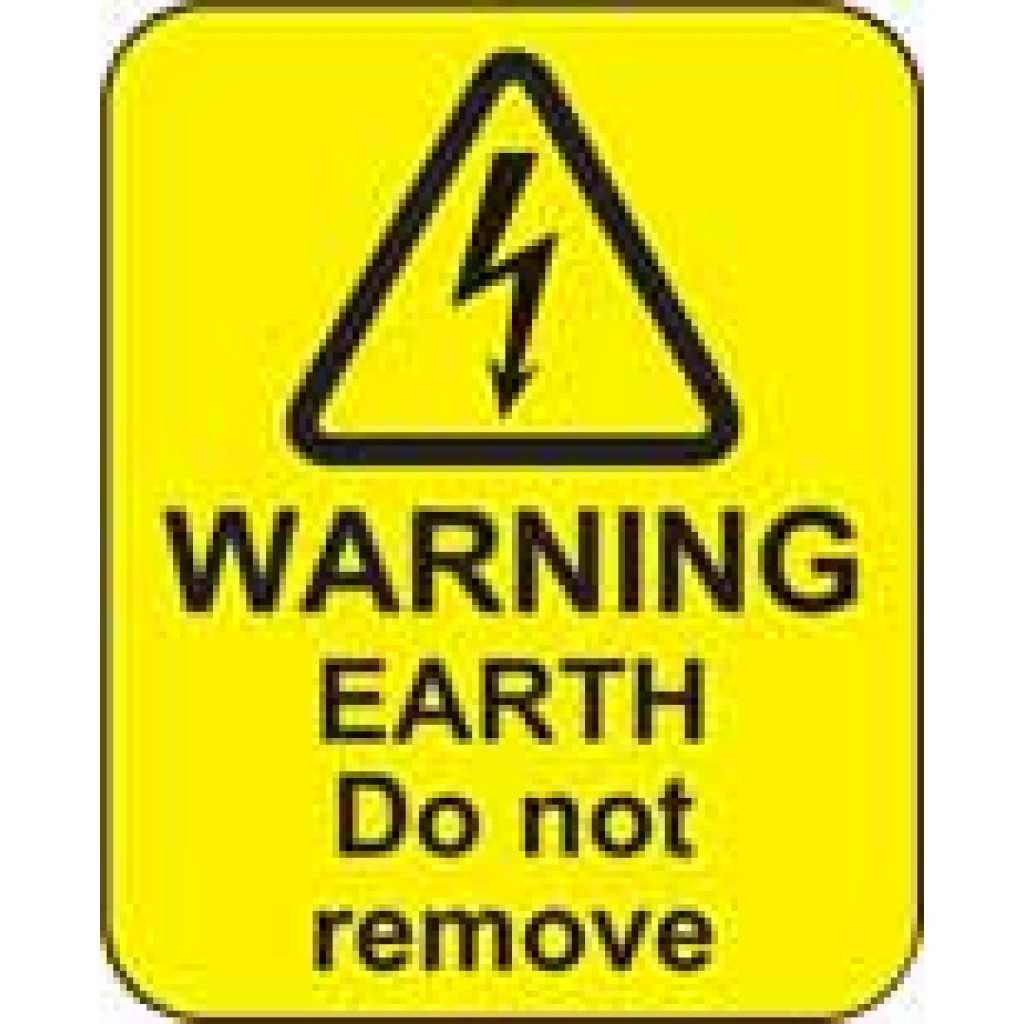 Warning - Earth Do Not Remove Labels
