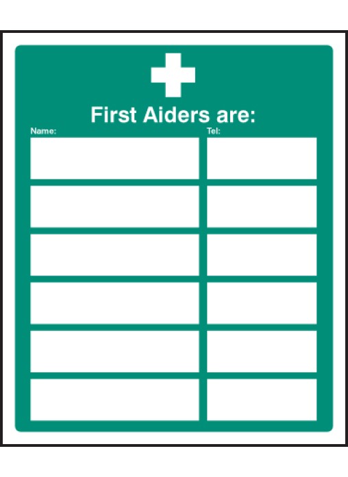First Aiders Are (Space for 6)