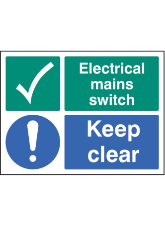 Electrical Mains Switch Keep Clear