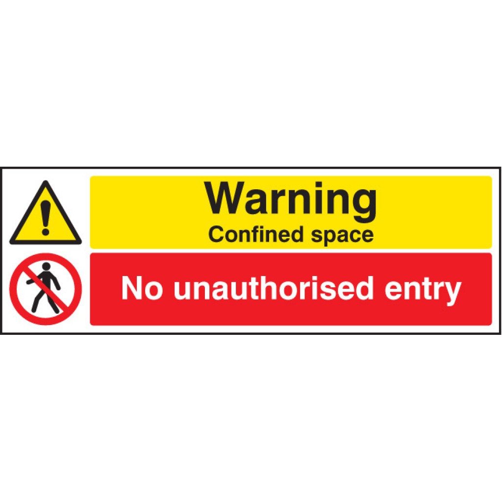 Warning - Confined Space No Unauthorised Entry