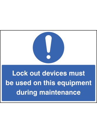 Lockout Devices Must be Used On this Equipment During Maintenance