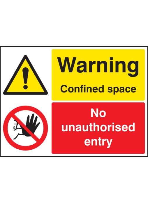 Warning - Confined Space No Unauthorised Entry