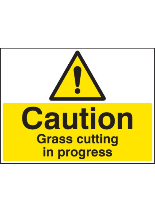Caution - Grass Cutting in Progress