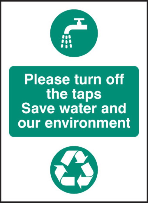 Please Turn Off the Taps - Self Adhesive Vinyl Water and Environment