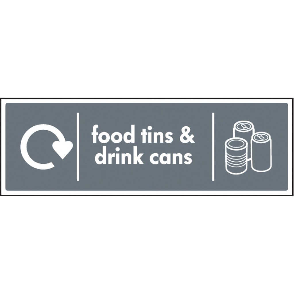 WRAP Recycling Sign - Food Tins & Drink Cans