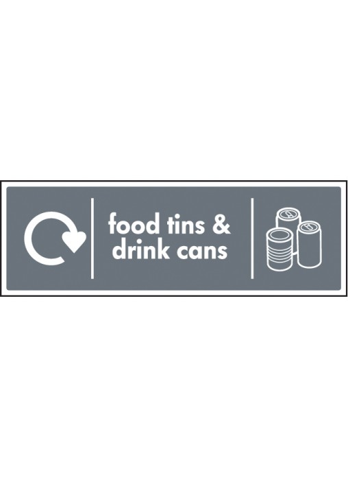 WRAP Recycling Sign - Food Tins & Drink Cans