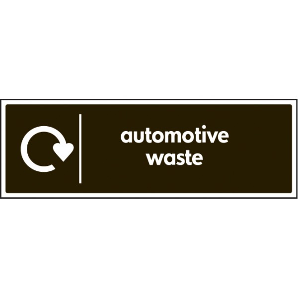 WRAP Recycling Sign - Automotive Waste