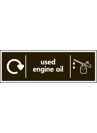 WRAP Recycling Sign - Used Engine Oil