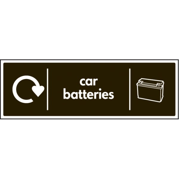 WRAP Recycling Sign - Car Batteries