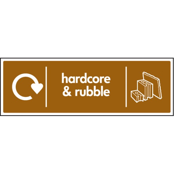 WRAP Recycling Sign - Hardcore & Rubble