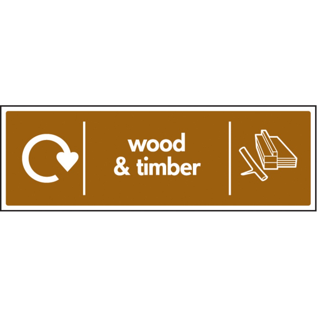 WRAP Recycling Sign - Wood & Timber