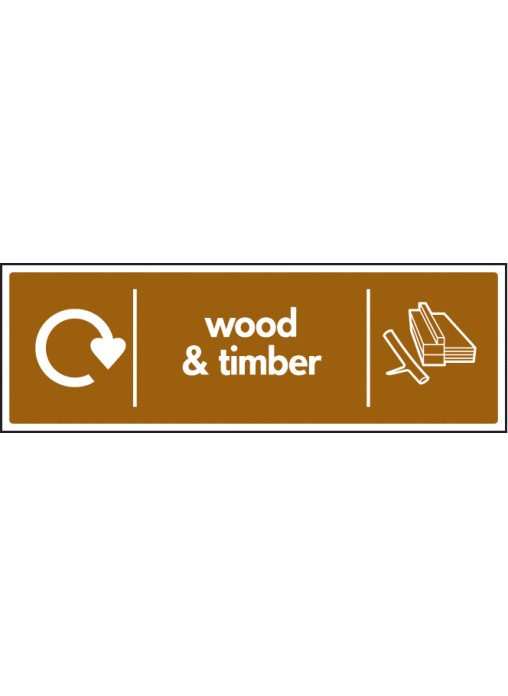 WRAP Recycling Sign - Wood & Timber