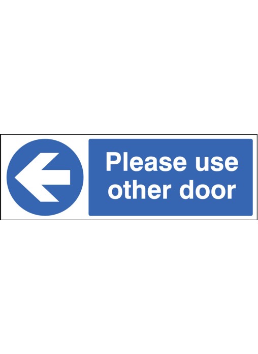 Please Use Other Door - Arrow Left