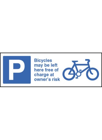 Cycles May be Left Here Free of Charge At Owners Risk