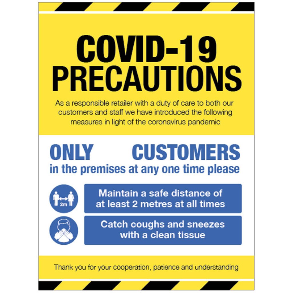 COVID-19 Precautions - Yellow