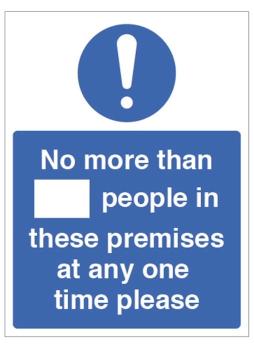 Social Distancing Max Number of People Permitted