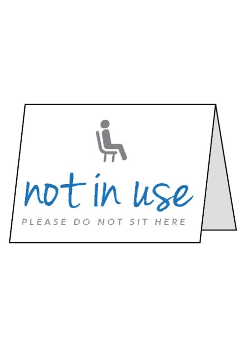 Please Do Not Sit Here - Double Sided Table Cards (Pack of 5)