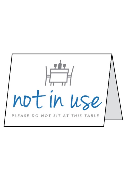 Please Do Not Use This Table - Double Sided Table Cards (Pack of 5)