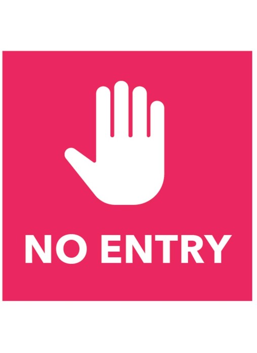 No Entry - Red Floor Graphic
