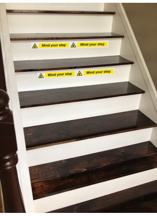 Mind Your Step - Self Adhesive Vinyl - 400 x 35mm