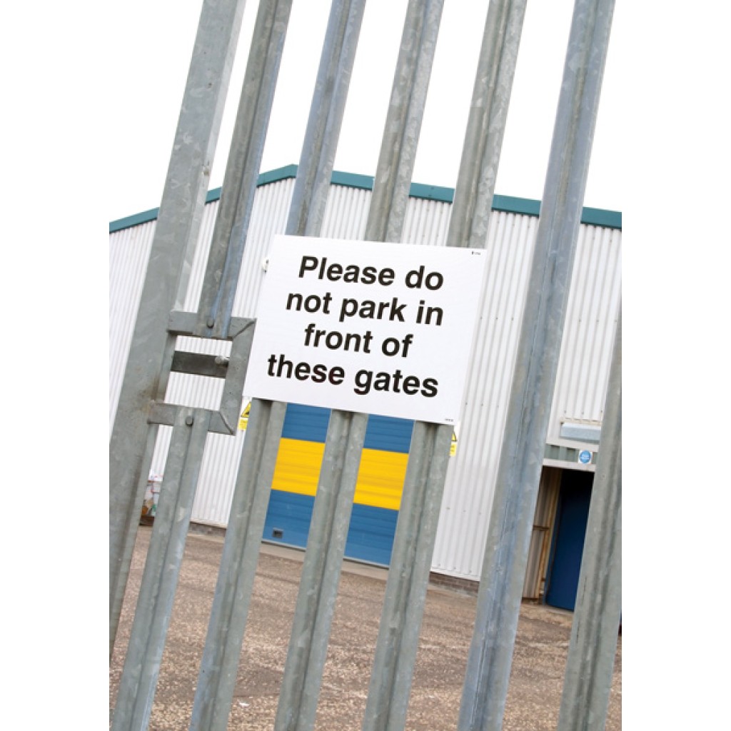 Please Do Not Park in Front of these Gates